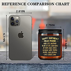 Maybeone Birthday Gifts for Best Friends - Happy Birthday Dear Friend - Lavender Scented Candle Gifts for Women Friend - Friendship Gifts for Her, Him, Besties, BFF, Soul Sister