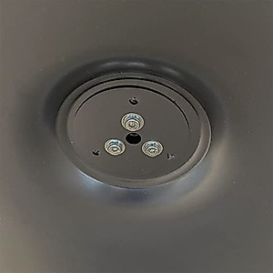 DKLGG 42" Modern Round Dining Table with MDF Table Top, Metal Base Pedestal Table Tulip Table Kitchen Table for 4-6 Person, Small Space Home, End Table Leisure Coffee Table, Black