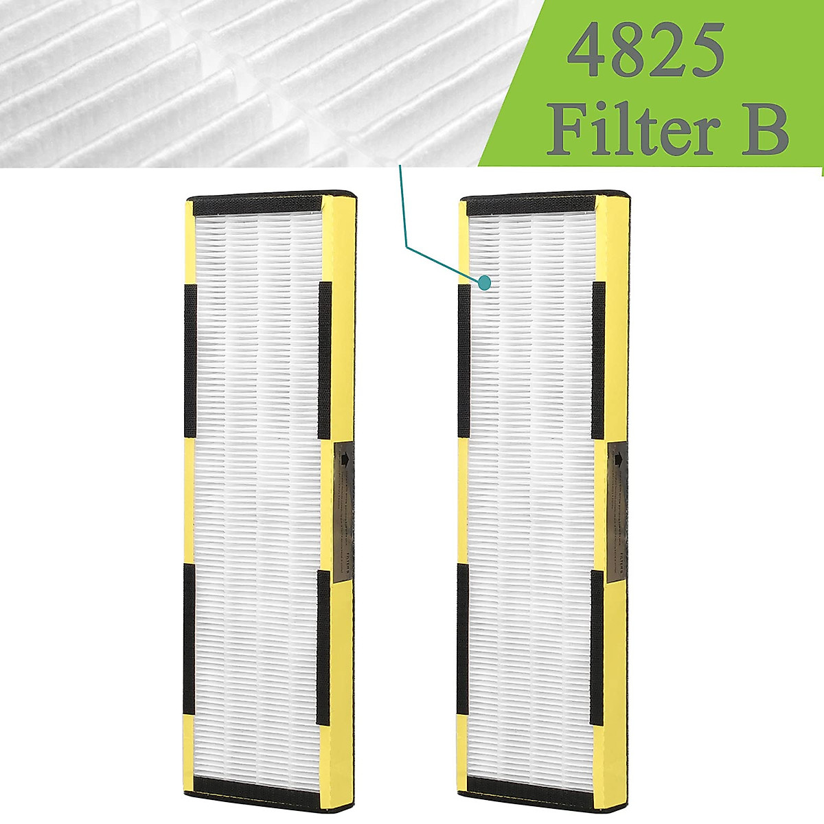 FFsign 4 Pack Replacement FLT4825 Filter B with 8 Pack Carbon Pre-Filters Compatible with Guardian AC4825, AC4300BPTCA, AC4900CA, AC4825DLX, AC4850PT, CDAP4500BCA, CDAP4500WCA