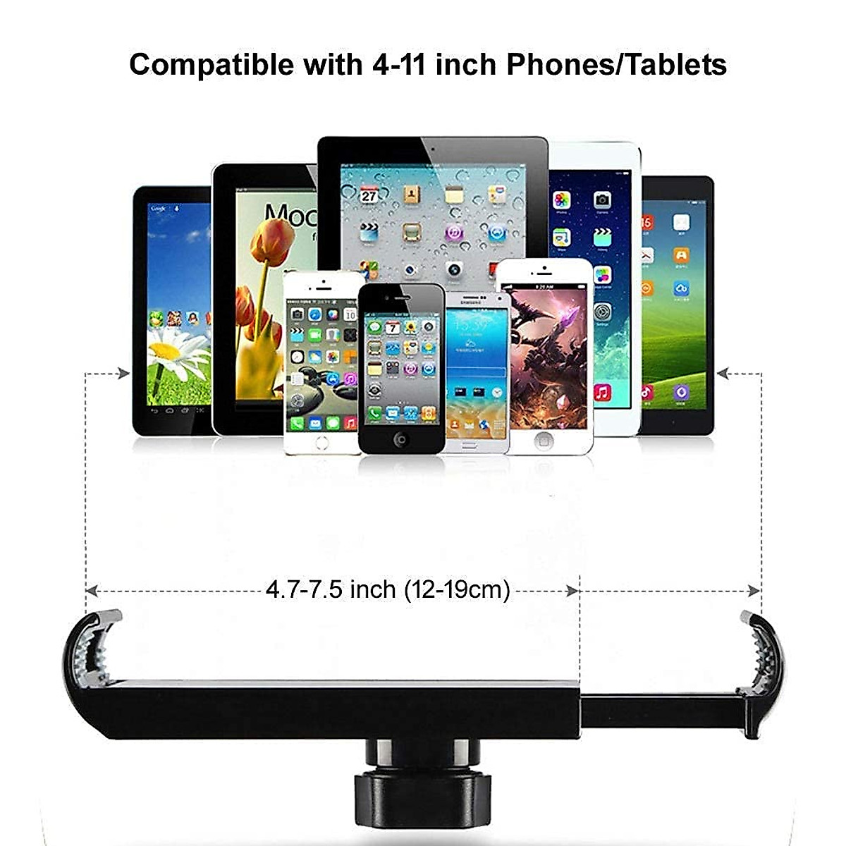 Tablet Bed Desk Holder for 4-13" Device, woleyi 360° Flexible Long Arm Mount Clamp, Adjustable Lazy Stand for iPad 12.9 10.5 9.7 iPad Mini Air 4 3 2, Nintendo Switch, Xbox, E-Reader, iPhone, Phone etc