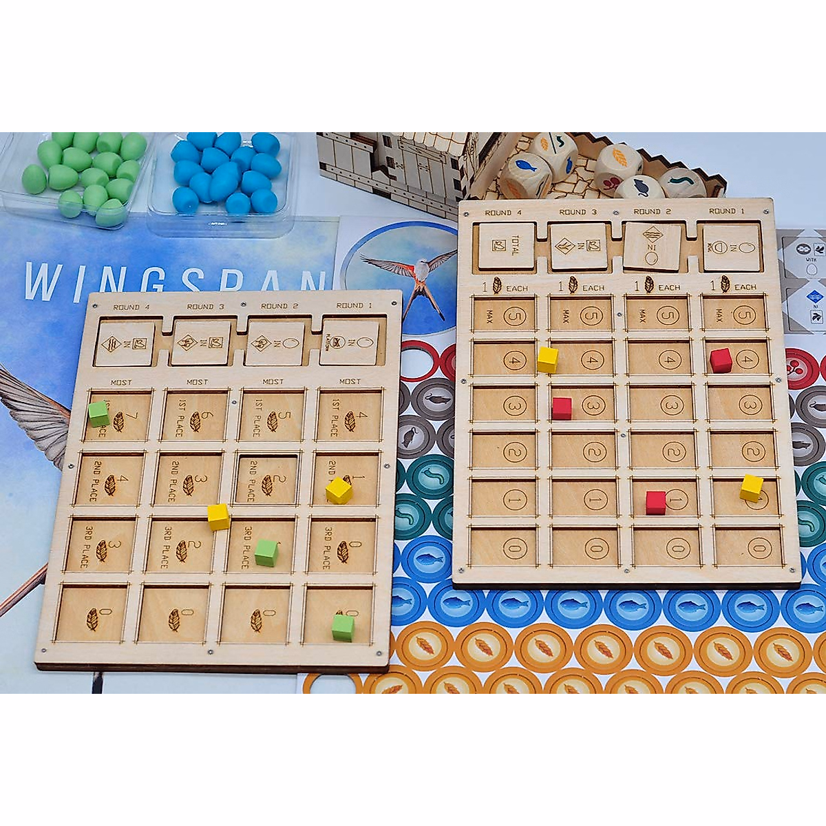 CZYY Wingspan Objective Scoreboard Wooden Laser Cut Goal Board