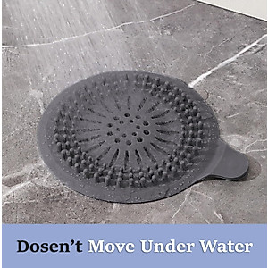 Hair Drain Catcher Bathtub, Shower, Sink Strainer, Reusable (Pack of 5, 4 Suction Cups) Silicone Hair Catcher Shower Drain, Hair Trap for Shower Drain