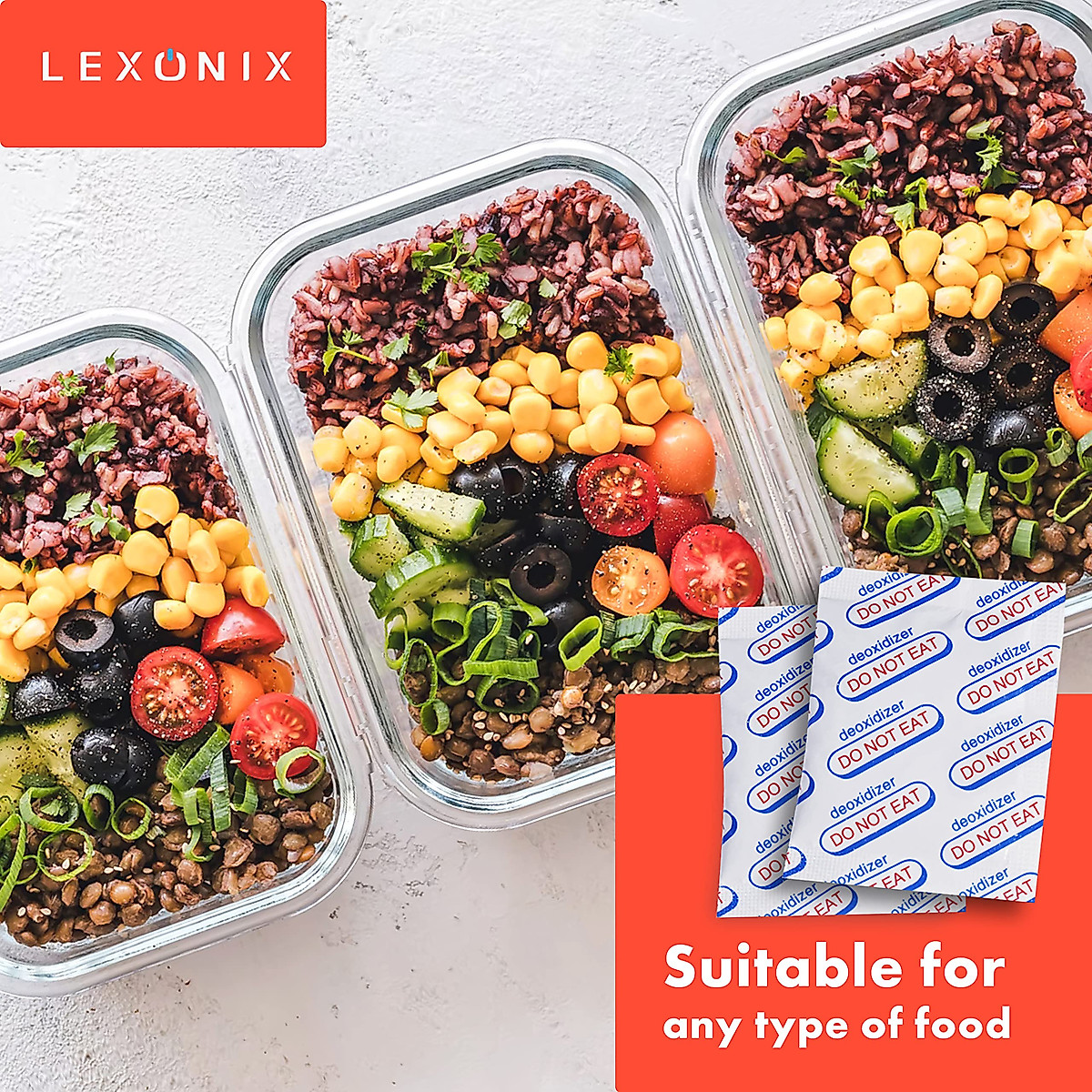 500cc (100 PCS – 5 Pcs Packs * 20 sets ) Food Grade Oxygen Absorbers for Food Storage use for Vacuum Seal or Mylar Bag Food Storage Keep Food Fresh Anti Oxygen Absorbing Packets (500cc)