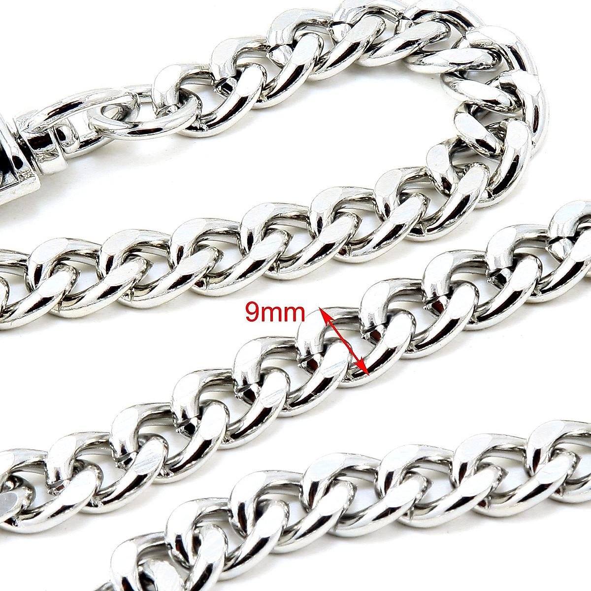 DoubleK Basic Strong Leash Biker Trucker Key Jean Wallet Chain (21") Silver CS15420