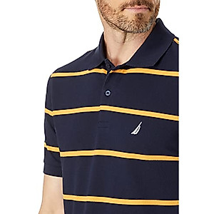 Nautica Men's Classic Fit Striped Deck Polo, Navy, XX-Large