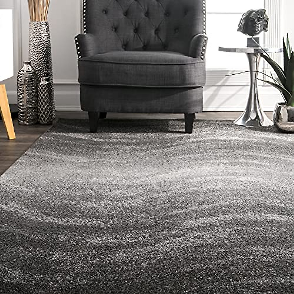 nuLOOM Julene Abstract Waves Area Rug, 5' x 8', Grey