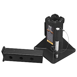 Torin 22 Ton (44,000 lb) Capacity Heavy Duty Steel Jack Stands, 2 Pack, T80072, Black