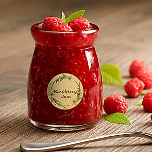 Storrianne Kraft Sticker Labels for Jars - 2 Inches 500Pcs Floral Circle Stickers for Mason Jelly Jar Canning Lids Spice Bottles and Pantry Containers (b7950-19)