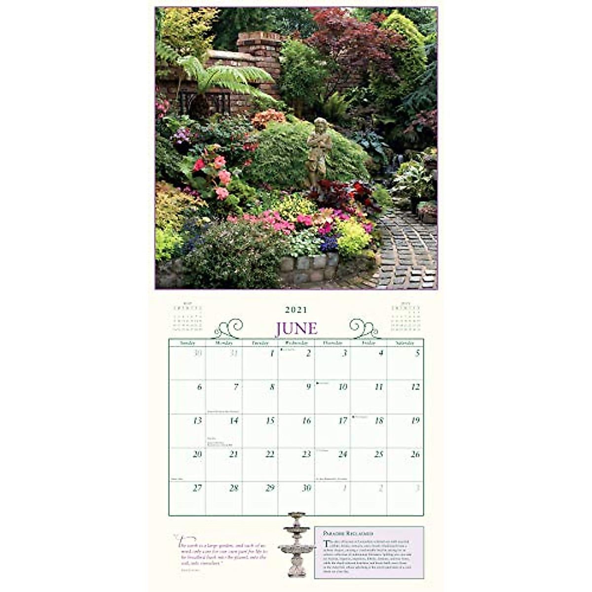 Secret Garden Wall Calendar 2021
