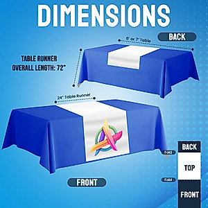 Ships Next Day, Made in USA - Custom Table Runner with Business Logo - Events, Parties, Ceremonies - Personalized Kitchen Decor & Small Business Essentials (24"x72")