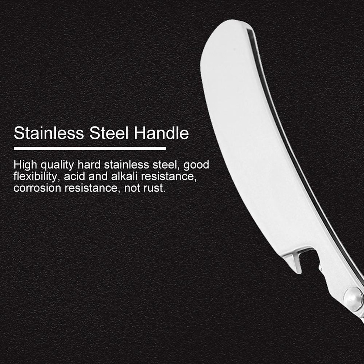 Folding Beard Comb, Portable Folding Mustache Tool Bottle Opener Portable Stainless Steel Beard Comb for Salon and Home Use