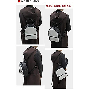 Aoopistc Cute Pink Pig Pattern PU Leather Backpacks Teen Girls Mini School Backpack Portable Travel Shopping Daypack