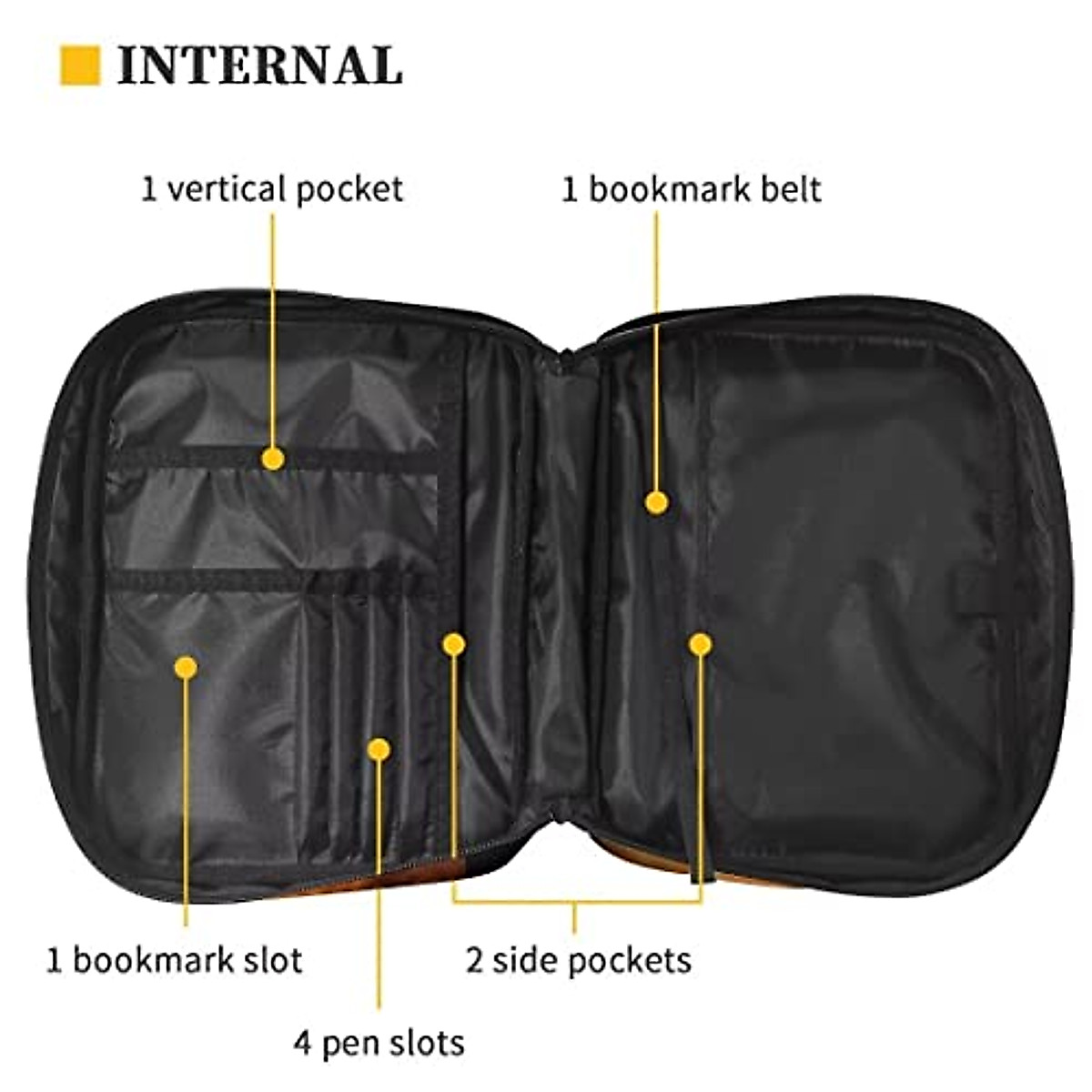 Poetesant Horse Bible Case for Adult Horses Book Carrying Cover with Handle 3D Print Bible Protective Bags for Your Prayer and Study Items Notebooks Pens Phones Church