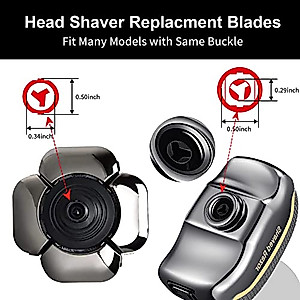 9D Blade Replacement Heads, Shaver Replacement Blades, Head Shavers for Bald Men, Shaver Head Replacement, Stainless Steel Rotary Blades for Electric Head Razor