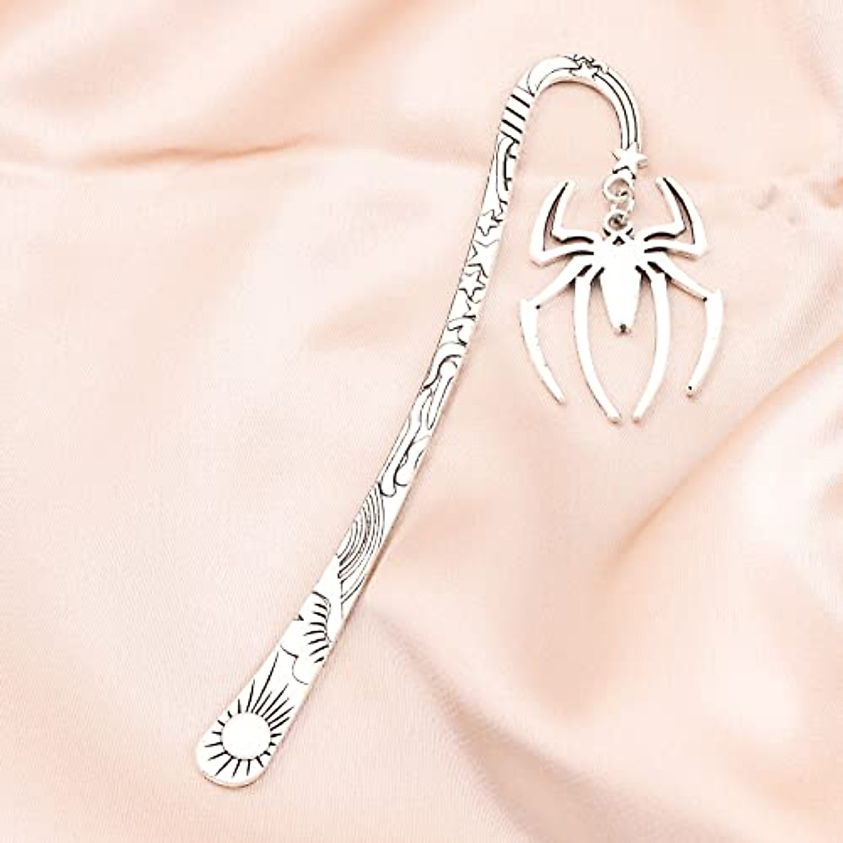 bobauna Spooky Spider Bookmark Spooky Charm Bookmark Gift for Spider Lover Book Lover Bookworm (Spider Bookmark)
