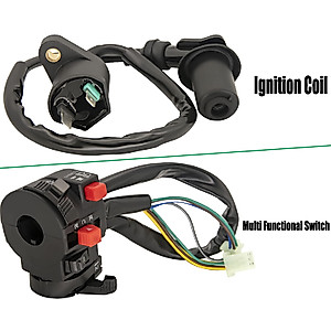 Complete Wiring Harness Kit Electrics ATV Wire Harness Kit with CDI Stator Regulator Ignition Switch Solenoid Relay For GY6 125cc 150cc Pit Bike Scooter ATV Quad Go Kart 4-Stroke Parts by Yolik