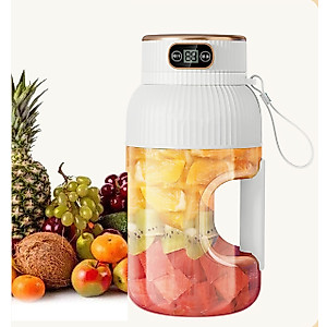 Large-capacity personal size blenders, powerful motor driving ten-blade cutter head, dual large-capacity batteries, TYPE-C fast charging head, 40Oz (1200ml) large capacity (white)