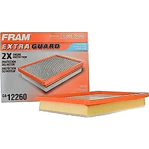 FRAM Extra Guard CA12260 Replacement Engine Air Filter for Select Chevrolet Equinox and GMC Terrain (1.5L, 1.6L & 2.0L) Models, Provides Up to 12 Months or 12,000 Miles Filter Protection