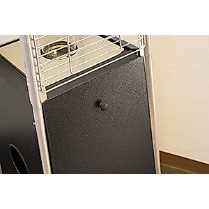 Hiland HLDSO1-GTPC 91-Inch Tall Quartz Glass Tube Heater - With wheels, Matte Black