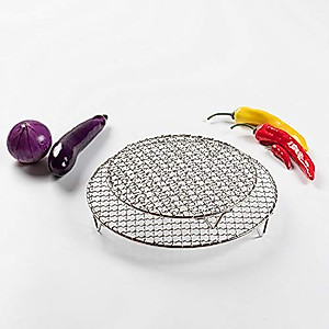 InBlossoms Versatile Round 304 Stainless Steel Cooling Rack Baking,Heat Resistant Rust Proof Sturdy Durable Dia 9.8"