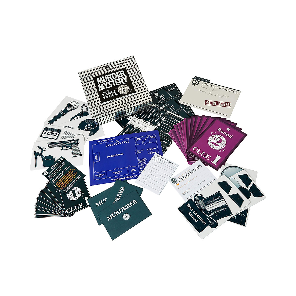 alking Tables Reusable Murder Mystery on The Dancefloor Kit Host Your Own Games Night Nightclub Disco 1970s Themed Dinner Party 3 Alternative Endings Fancy Dress Up Fun After Dinner Parties