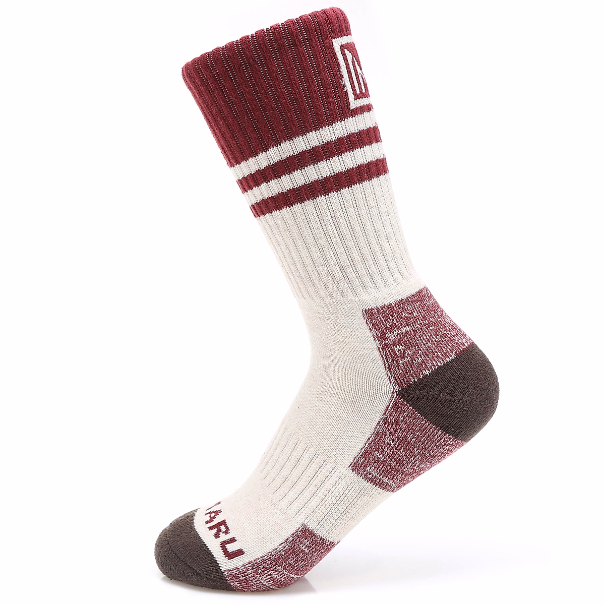 MIRMARU Women’s 5 Pairs Hiking Socks- Moisture Wicking Outdoor Athletic Sports Cushion Crew Socks (M232-MEDIUM)