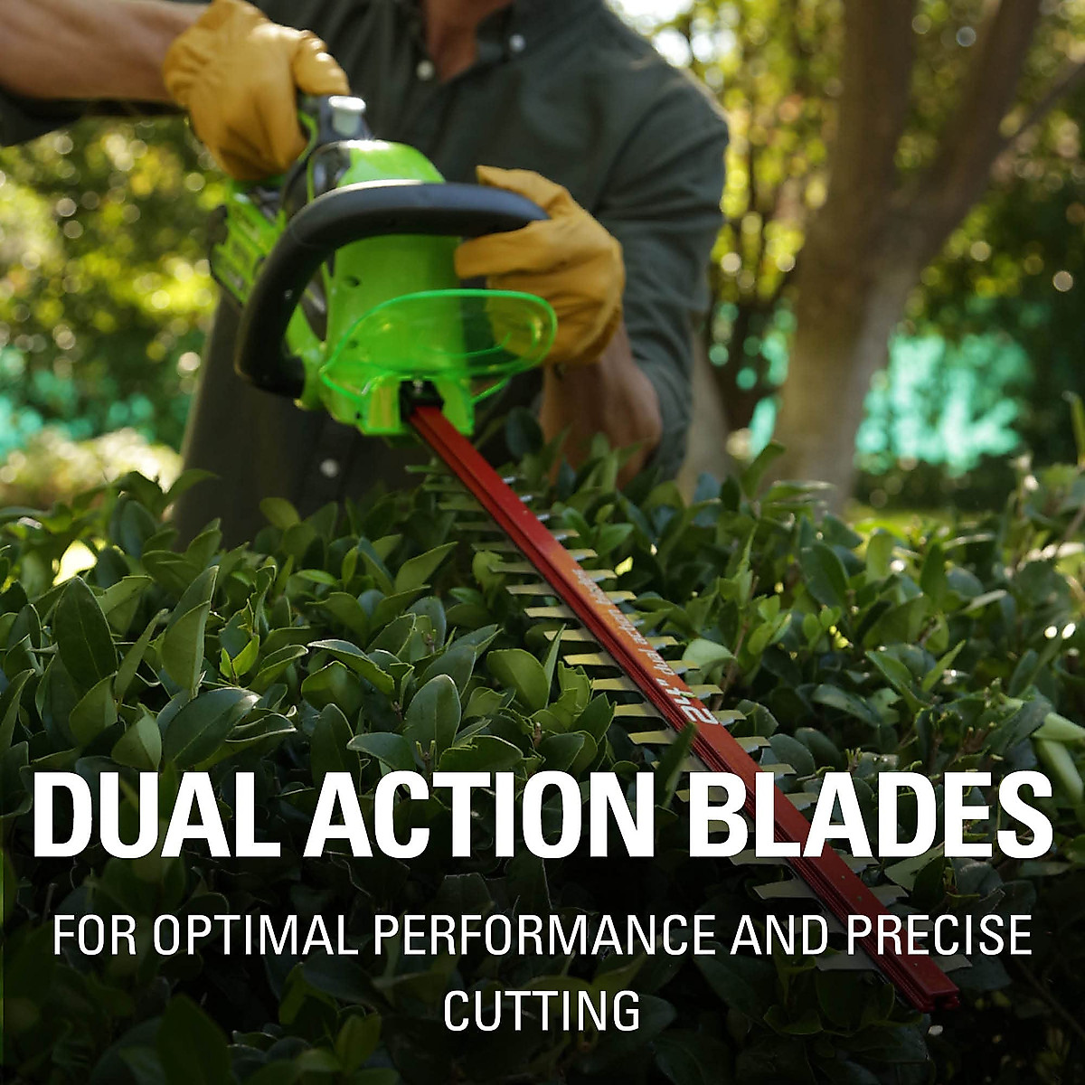 Greenworks 40V 24" Cordless Hedge Trimmer, 2.0Ah Battery and Charger Included
