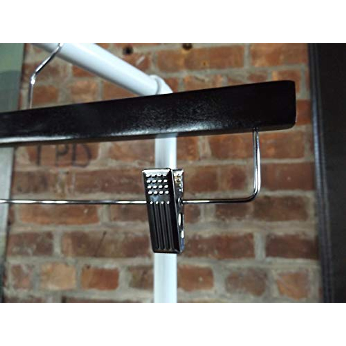 NAHANCO 2214RCCH 14” Wooden Skirt Slack Hangers with Chrome Hardware Black (Pack of 100)