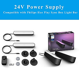 24V Hue Play Power Supply Replacement for Philips Hue Play Light Bar 7820330U7 7820331U7 7820430U7 8718696170724 915005879201