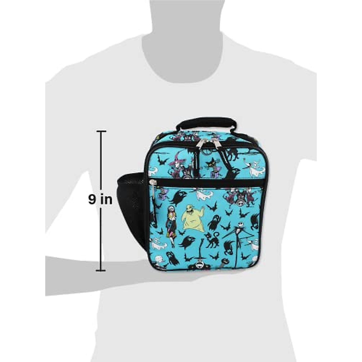 Disney Nightmare Before Christmas Boys Girls Soft Insulated School Lunch Box (One Size, Teal)