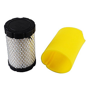 KlirAir Air Filters Replace for Briggs & Stratton 796031 (591334 or 594201) Plus 797704 Foam Pre-cleaner (Pack of 2)