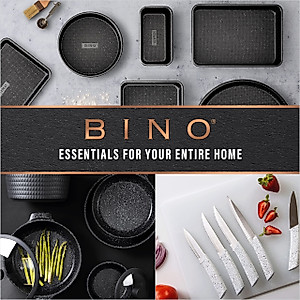 BINO Stainless Steel Can Opener - Speckled Black | Bottle Opener Manual | HandHeld Can Opener | Utility Can Opener | Can Opener with Sharp Blades Smooth Edge | Hand Can Opener | Kitchen Accessories