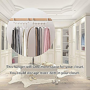 ECKOO 2 Pack Multi-Functional Pants Rack Foldable Adjustable Pants Hangers,Stainless Steel Clothes Hangers Closet Space Saving for Pants Trousers Scarf Tie Belt - White