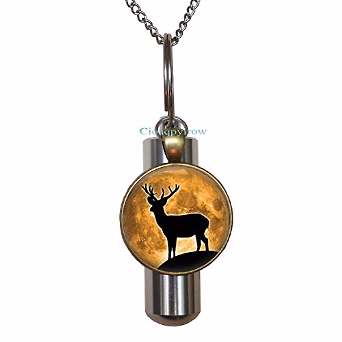 Cioaqpyirow Antler Cremation URN Necklace/Deer Cremation URN Necklace/Antler Jewelry/Antler URN/Deer Jewelry/Antler Cremation URN Necklaces/Deer Antler Jewelry/Reindeer URN,HO0E319