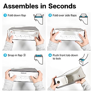 Dunwell Black Magazine File Holder (2 Pack) - Sturdy Cardboard Magazine Holder, Folder Organizer, Folder Holder, Magazine Storage Box, Paper Organizer Storage or Book Bins, Assembles in Seconds