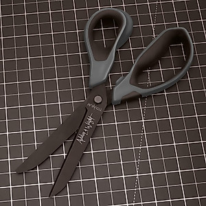Ashton and Wright - Titanium HD - Heavy Duty Scissors for Office, Home, Kitchen and Craft - 210mm / 8” - Titanium Coated Blades (Gray, Right Handed)