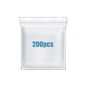 200 Pcs 1" x 1" Small Thick Heavy Duty Clear Reclosable Zip Poly Lock Bags Durable Seal Resealable Zipper Bags Jewelry Earrings Pill Zip Bag