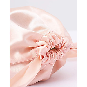 Cuulrite Ballet Pointe Shoes Bag Satin Drawstring Dance Shoe Storage Bag Pink One Size