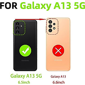 for Samsung Galaxy A13 5G Case, A13 Phone Case for Women Gradual Change Glitter Crystal TPU Stylish Butterfly Floral Heart Clear Protective Cover with Strap for Samsung Galaxy A13 5G (Sierra Blue)