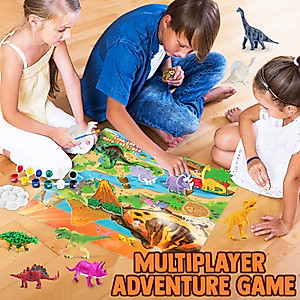 FUNZBO Dinosaur Toys for Kids 3-5, Painting Kits for Kids Ages 4-8 with Art Supplies, Arts and Crafts for Kids, Painting Set Toys for 6 7 8 9 10 11 12 Years Old Toddlers Boys Christmas Birthday Gifts