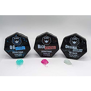 GIBS Grooming OG Baller Pomade- Flex Hold Medium Shine- With Holy Basil Oil, & Panthenol For Men, 3 oz