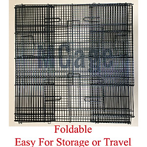 3-Levels Ferret Chinchilla Sugar Glider Rats Animal Chew Free Cage 24" L x 16" W x 24" H with 3/8-Inch Wire Cross Metal Shelves and Ladders