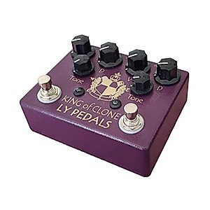 LYR Guitar effect pedal OVERDRIVE pedal electric guitar King Of Pedal Professional effect pedal True bypass, purple, 120 * 93 * 65 mm (V4)