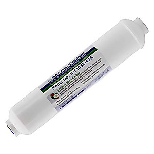 Inline Carbon Water Filter | 10" Length | 1/4" Threaded Female In/Out | For Chlorine Taste & Odor or Post Filter for Home RO | RO Stage 5 Polishing Filter (1, 1/4" Female Threade)