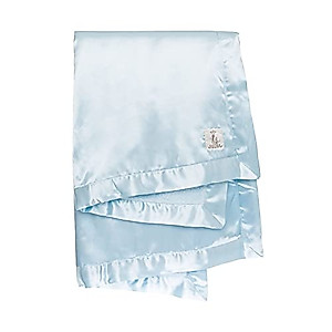 Little Giraffe Chenille Satin Baby Blanket 35" x 45", Blue