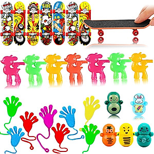 124 Pcs Pop Party Favors for Kids, Fidget Treasure Box Toys, Classroom Prizes, Pinata Filler Goodie Bag Stuffers,Treasure Chest, Carnival Prize Box Bulk Toys for Boys Girls