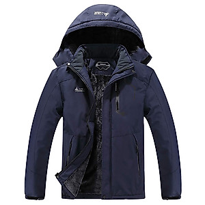 MOERDENG Men's Waterproof Ski Jacket Warm Winter Snow Coat Mountain Windbreaker Hooded Raincoat