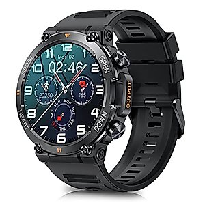 Smart Watches for Men,1.39” Military Grade Waterproof Fitness watches with Bluetooth(Answer/Make Call) ,Smartwatch for Android and iPhone Compatible, with Heart Rate, blood pressure, body temperature