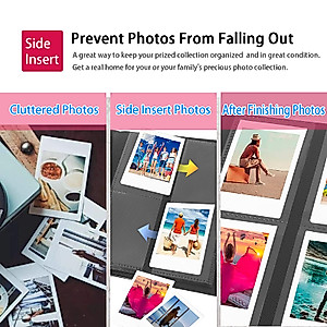 192 Pictures Photo Album for Fujifilm Instax Mini 11 12 evo 90 70 50S 26 25 9 8+ 7S Instant Camera, 2x3 Photo Album for Polaroid Snap Z2300 PIC-300P Film, Black