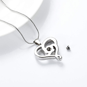 ADENLA Crystal Heart Urn Necklaces Cat Dog Paw Print Cremation Ashes Holder Pendant Necklace Pet Paw Footprint Ash Urn Jewelry for Pet